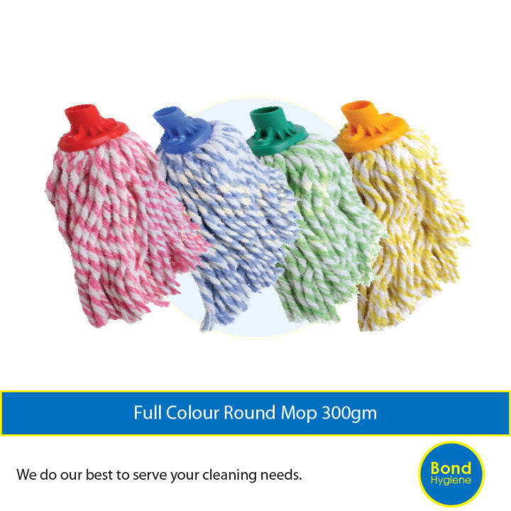 Semi Colour Round Mop (Mop Bulat Warna Separa) 300g | Lazada
