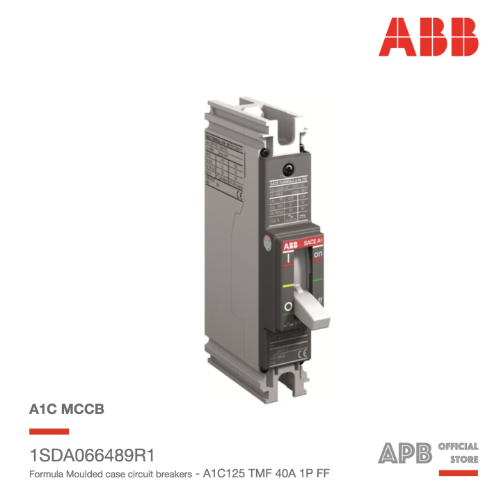 ABB เบรกเกอร์ MCCB Formula A1C 125 TMF 1P 40A 18kA | Lazada.co.th