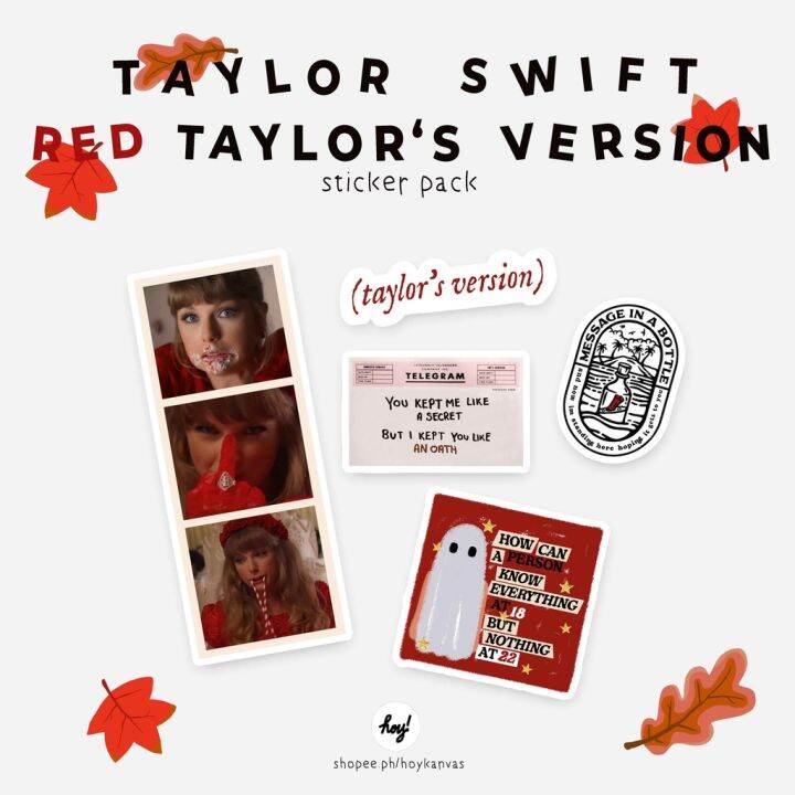 Taylor Swift Red Taylor's Version Sticker PackHhp | Lazada PH