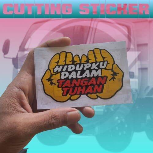 CUTTING STICKER HIDUPKU DALAM TANGAN TUHAN , Sticker variasi helm ...