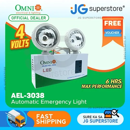 Omni Led Ael 3038 High Power Smt 4v 4 0ah Automatic Emergency Light With With 6 Hours Maximum