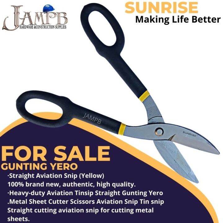SUNRISE HEAVY-DUTY AVIATION SNIP STRAIGHT GUNTING YERO (8",10",12 ...