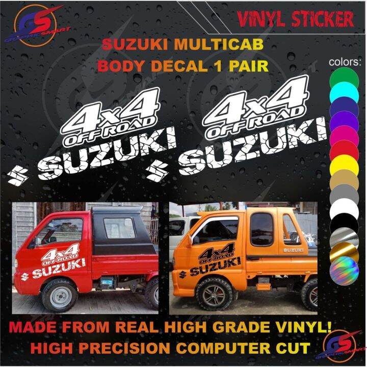 Suzuki Multicab Body Decals - 4x4 Off Road High Quality Vinyl Sticker ...