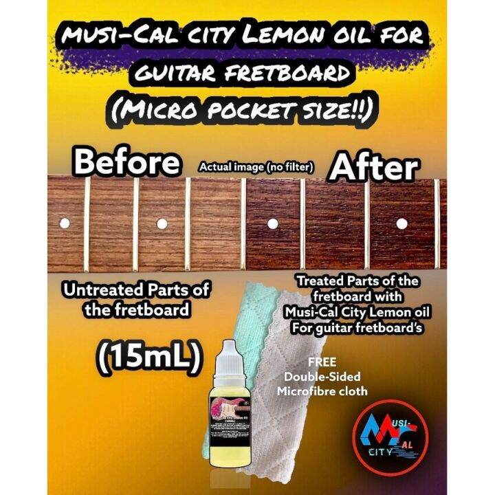 Lemon oil or guitar fretboard maintenance (15mL) cleaning kit MICRO ...