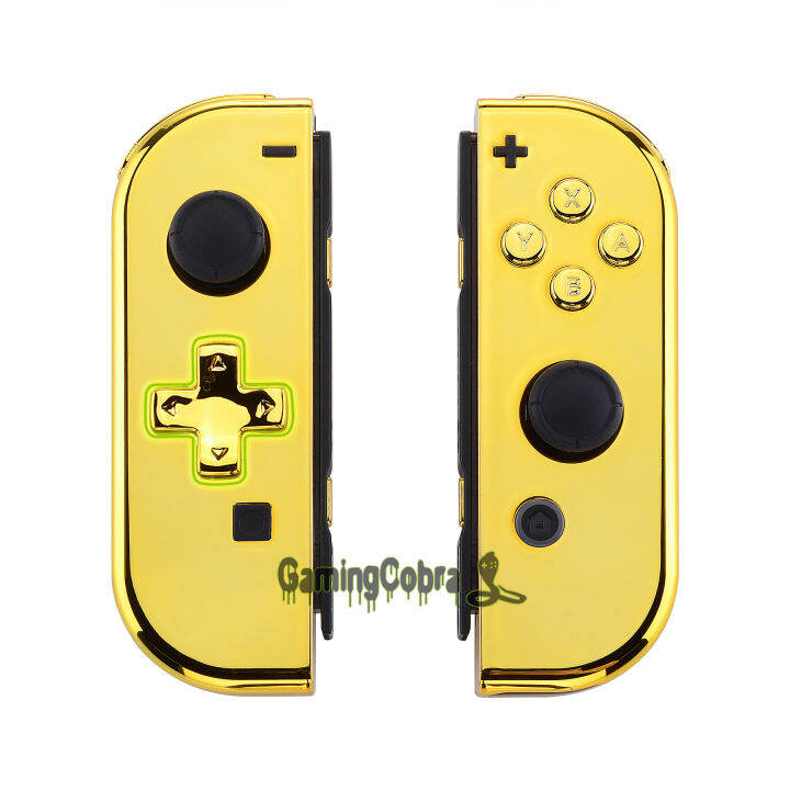 eXtremeRate Chrome Gold Controller Housing (D-Pad Version) With Full ...