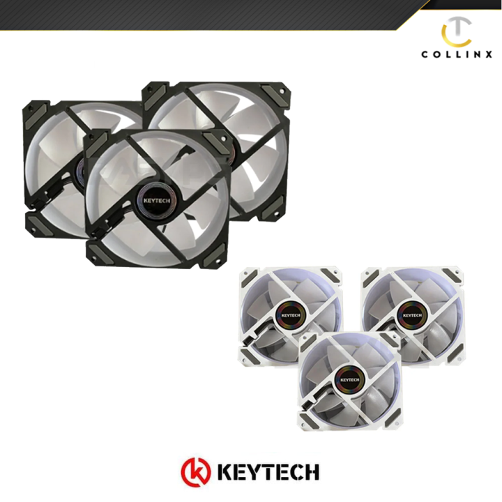 Keytech Tornado - 3 Fans with Remote and Hub | 120mm Chassis Fan with ...