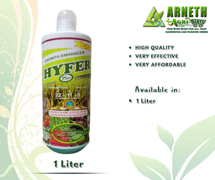 HYFER PLUS GROWTH ENHANCER 22-11-9 FOLIAR FERTILIZER 1L | Lazada PH