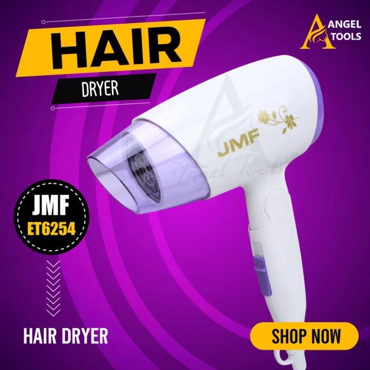 ว้าววว ไดร์เป่าผม JMF ET6254 พกพาสะดวก ลมแรง จัดแต่งทรงได้ง่ายๆด้วยตัวเอง รุ่นใหม่ขายดี ...