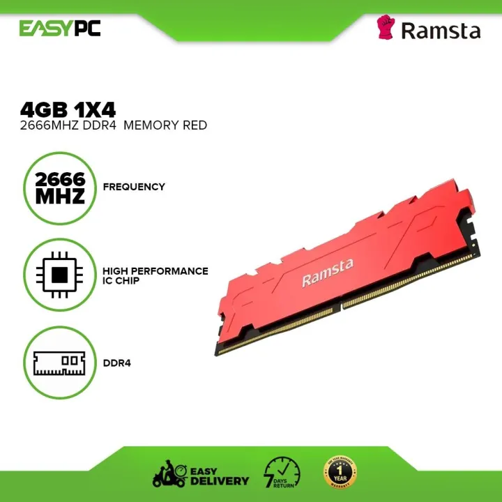 Ramsta 4GB/8GB Memory 1x DDR4 2666Mhz U-Dimm Memory for Desktop. DDr4 ...