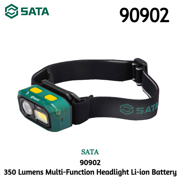 SATA - [ 90902 ] 350 Lumens Multi-Function Headlight Li-ion Battery ...