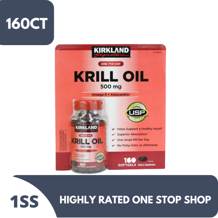 Kirkland Signature Krill Oil 500mg 160CT | Lazada PH