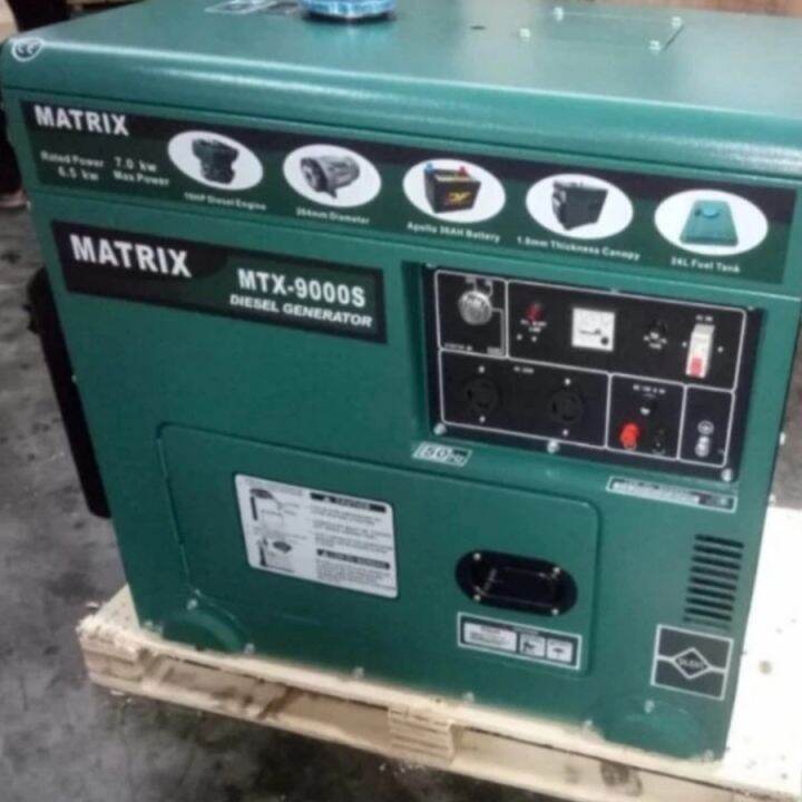 Generator Set Diesel Matrix 7000 Watt Genset Solar Silent MTX-9000 S ...
