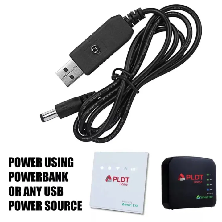 MJL PLDT Globe home Prepaid Wifi to Powerbank Cord step-up cable 5v to ...