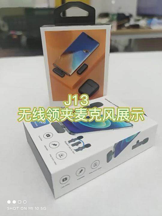 J1113 ไมโครโฟน Lavalier ไร้สายพร้อมช่องชาร์จไมโครโฟนวิทยุลดเสียงรบกวนสำหรับบันทึกกลางแจ้งแบบสด ...