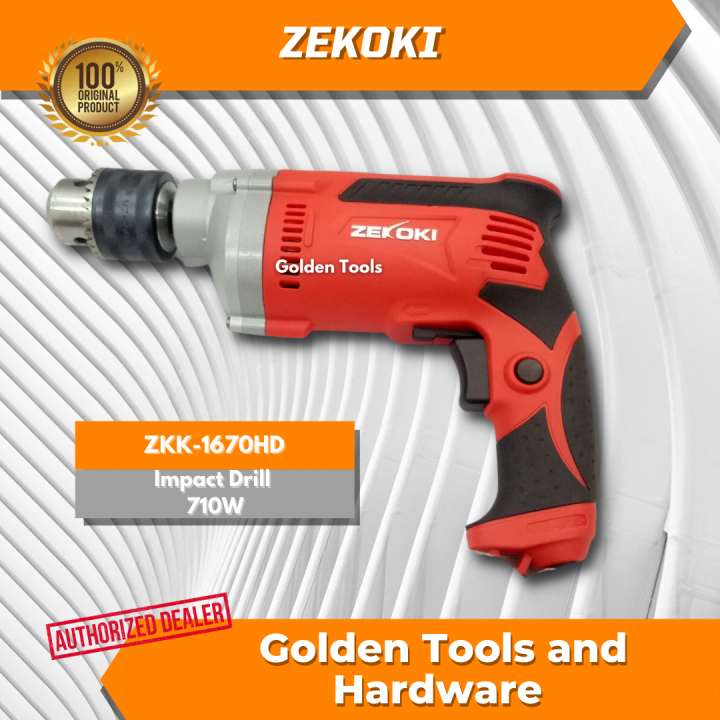 ZEKOKI ZKK-1670HD Impact Drill 710W [GOLDEN | ZPT] | Lazada PH