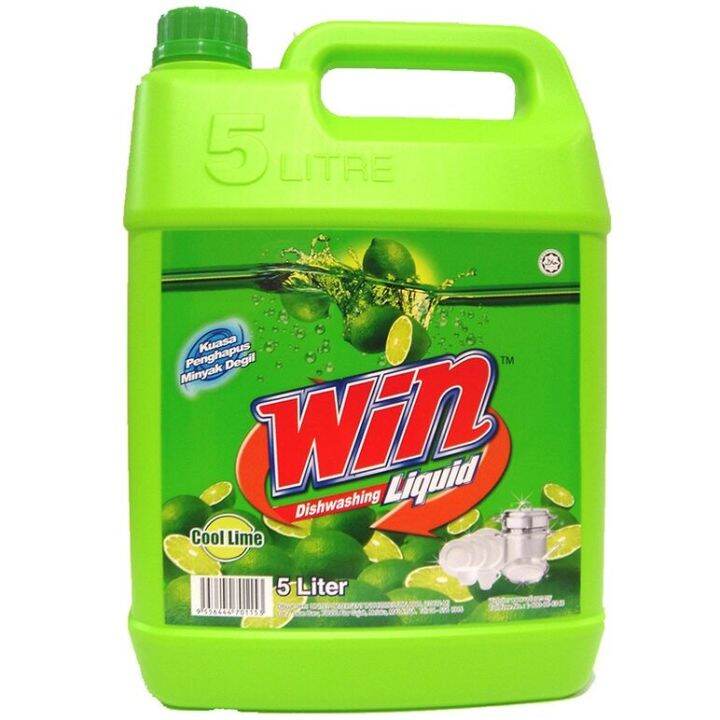 Win Dishwashing Liquid Cool Lime 5 Litre | Lazada
