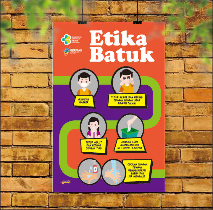 Poster Kesehatan Etika Batuk | Lazada Indonesia
