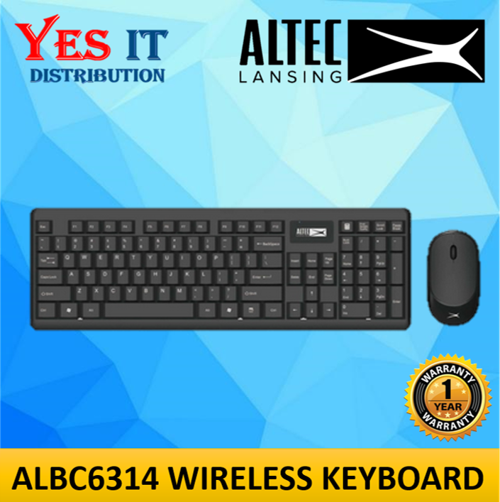 ALTEC LANSING ALBC6314 WIRELESS KEYBOARD & MOUSE COMBO (ALBC6314) | Lazada
