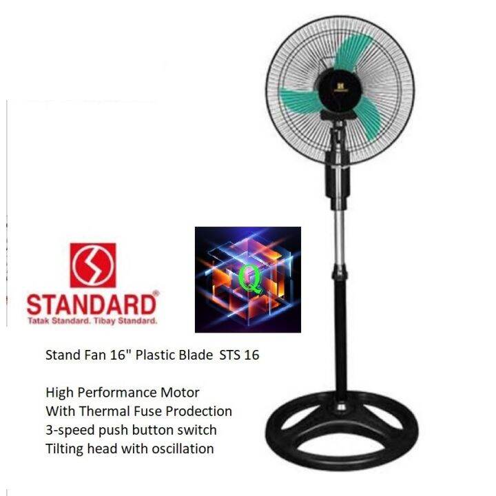 Standard Stand Fan 16” STS 16/SSM16B | Lazada PH