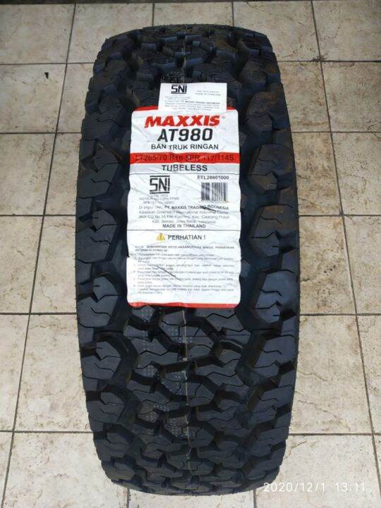 Ban Mobil Maxxis Bravo AT980 Ukuran 265/70 R16 Untuk Ban Mobil Triton ...