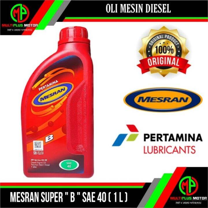 Oli mesin diesel PERTAMINA MESRAN B SAE 40 ORIGINAL 100% | Lazada Indonesia