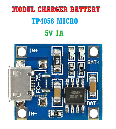 Modul Charger Battery TP4056 Micro USB to Lithium Battery Charging ...