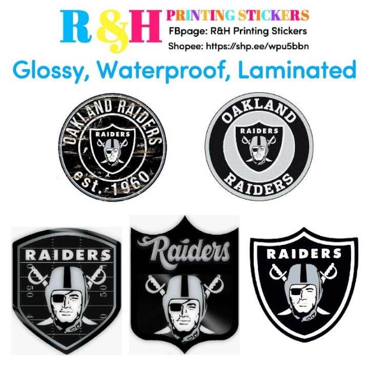 Raiders logo Stickers 5pcs | Lazada PH
