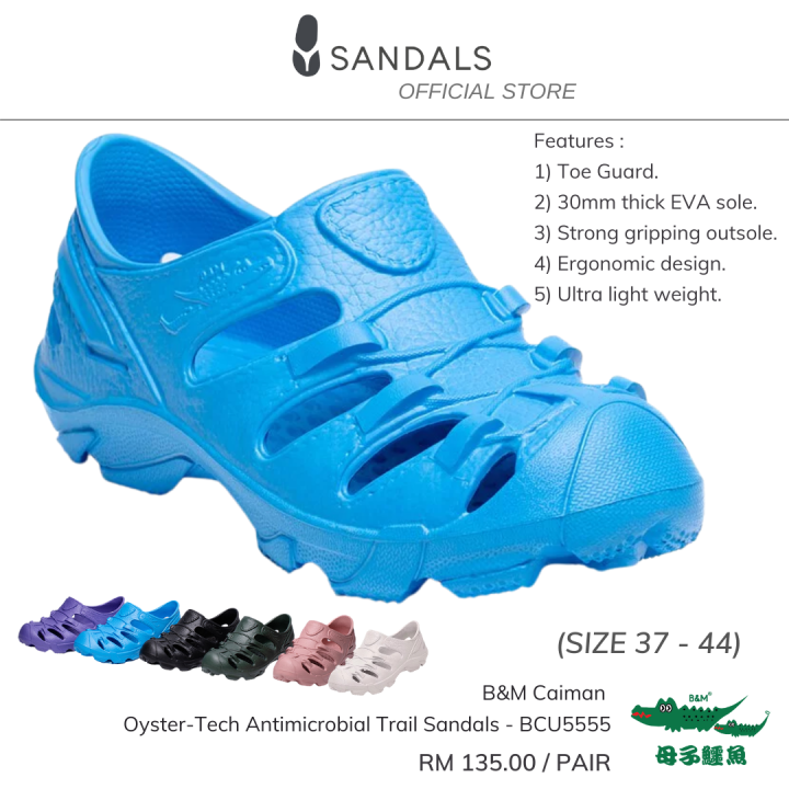 B&M Caiman BCU5555 Oyster-Tech Antimicrobial Trail Sandals | Lazada