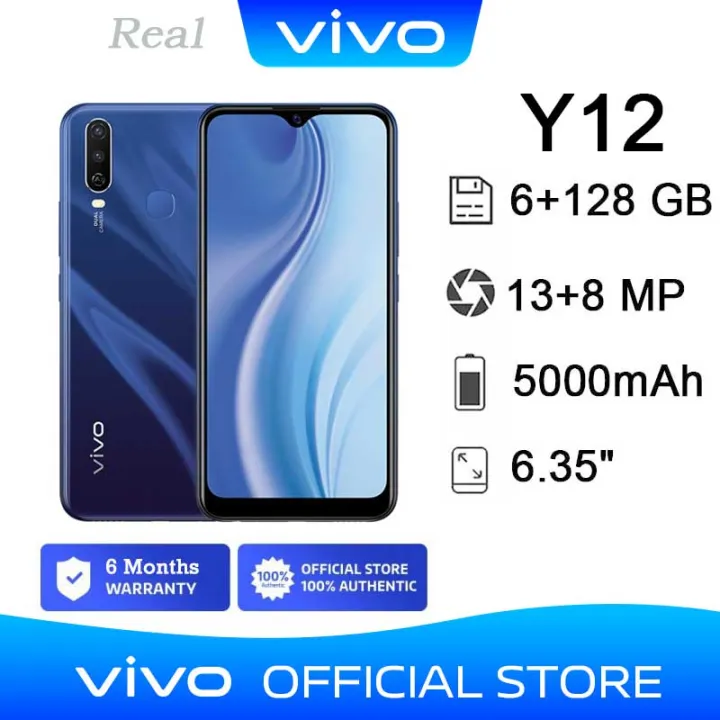 Vivo Y12 Original Cellphone with Fingerprint Recognition 6G RAM + 128G ...