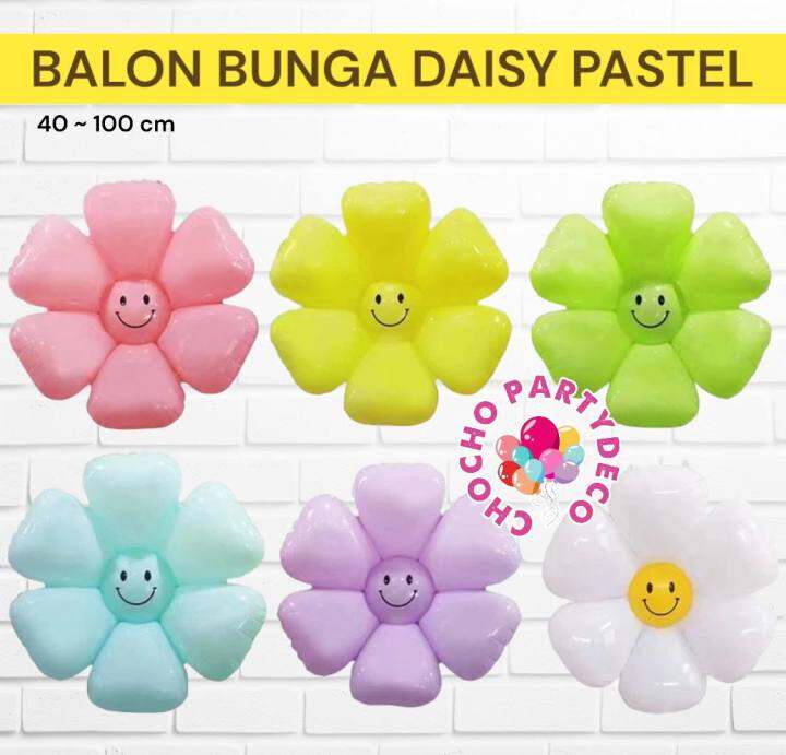Balon BUNGA DAISY Pastel / Balon Foil Bunga Daisy Macaron | Lazada ...