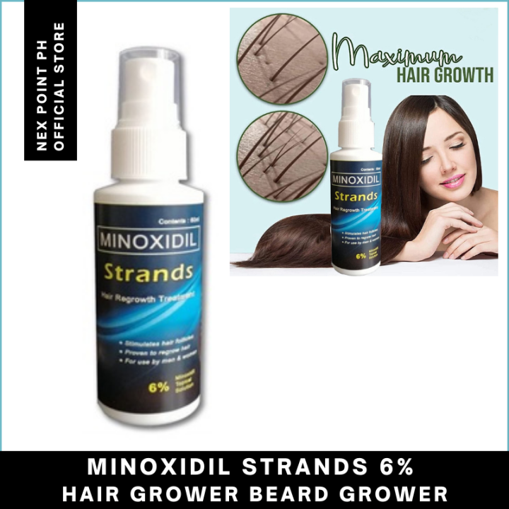 Minoxidil Strands 6% Minoxidil Topical Solution (60ml per bottle) Hair ...