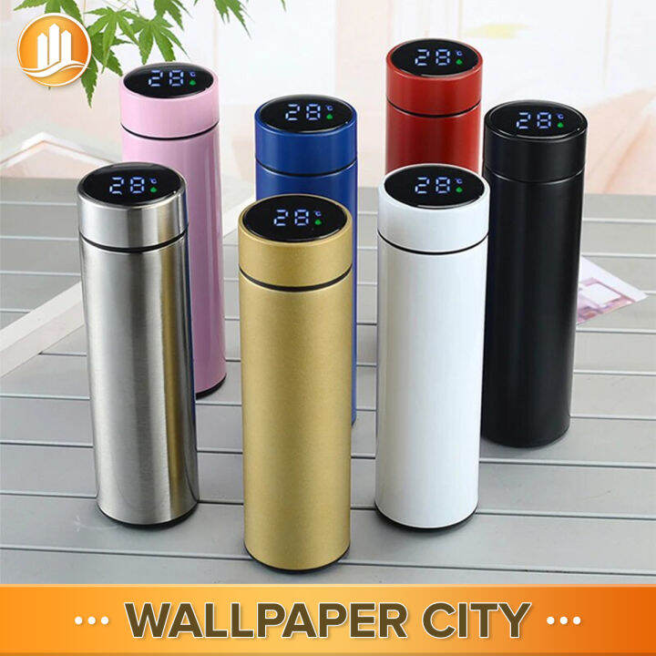 WPC Thermoflask Smart LED Display Water Tumbler Vacuum Insulated Bottle with Thermometer | Lazada PH