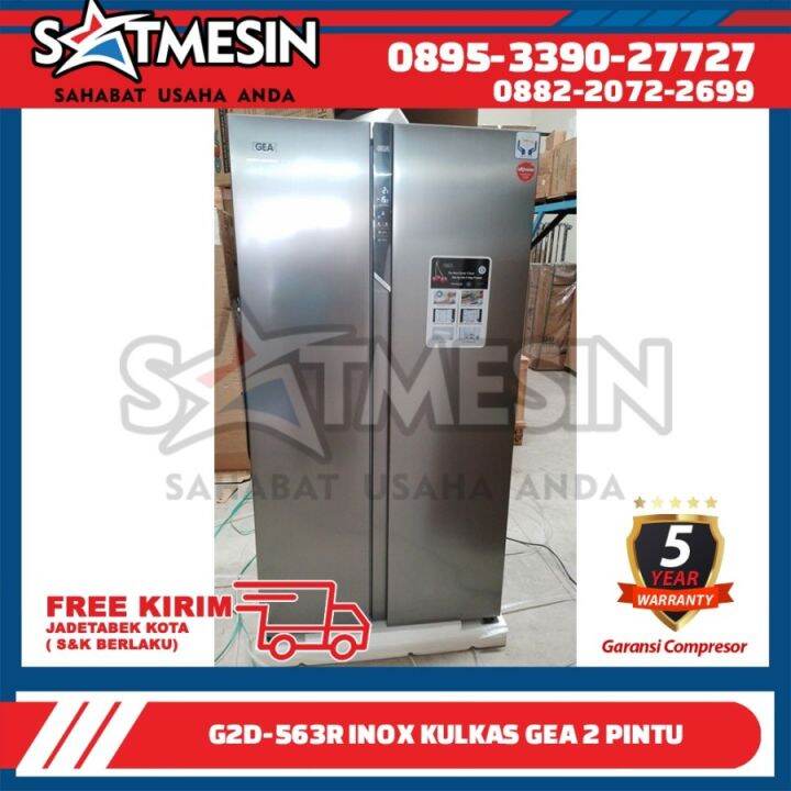 Kulkas Side By Side Inverter GEA G2D-563 INOX | Lazada Indonesia