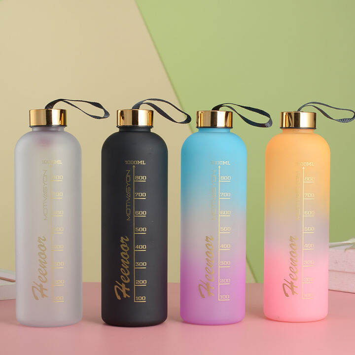 Botol Minum Plastik DOFF GRADASI "HEENOOR Motivasyon"I Botol Minum ...