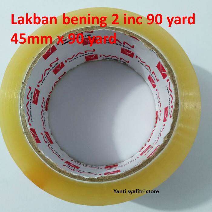 lakban bening 2 inc 45mm 1 pcs Tersedia ukuran 90 yard dan 100 yard ...