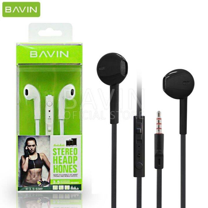 Original BAVIN S-389 In-Ear Universal Stereo Headset Earphones | Lazada PH