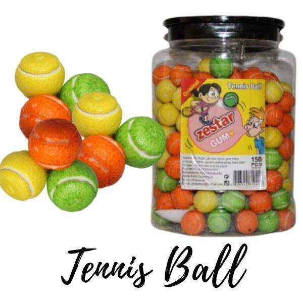 Original Zestar Tennis Gumball Bubblegum Chewing Gum Fruity Flavor ...