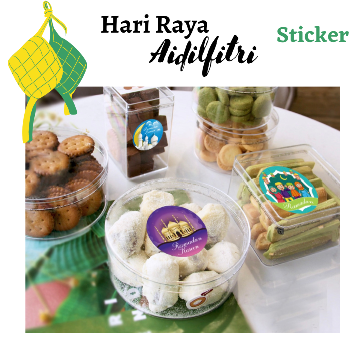 Ready Stock Hari Raya Sticker Label Ramadan Sticker Eid Mubarak ...