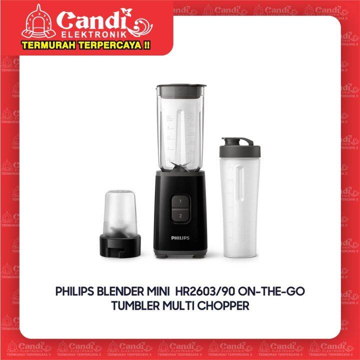 PHILIPS BLENDER MINI HR-2603 ON-THE-GO TUMBLER MULTI CHOPPER | Lazada ...