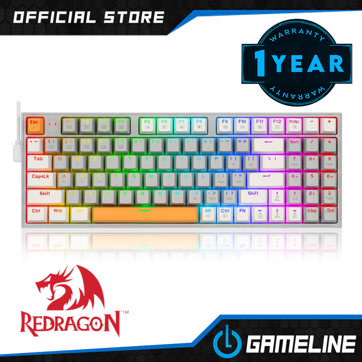 Redragon Wired K636 GWO RGB KITAVA V2 Mechanical Gaming Keyboard - Grey White | Lazada PH