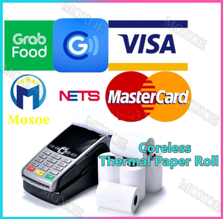 Thermal paper roll for NETS Machine receipt Mini Bluetooth Printer and ...