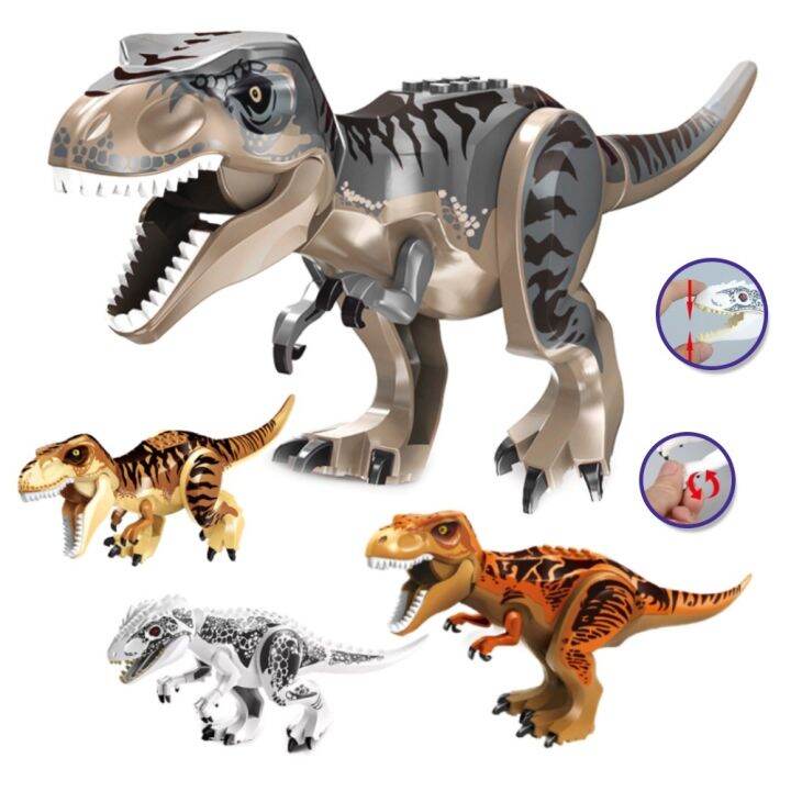 Kids T-rex Lego Dinosaur Jurassic Park Toys Tyrannosaurus Building ...