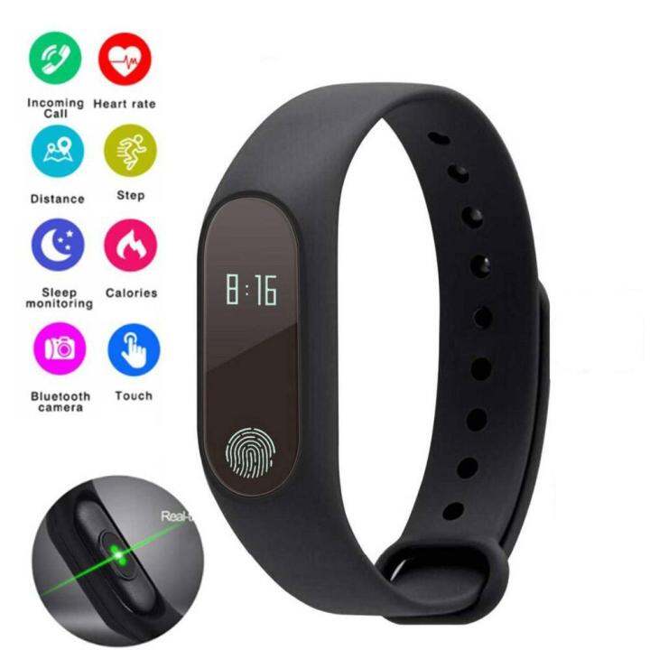 Smart Bracelet M2 Heart Rate Monitor Bluetooth Smartband Health Fitness ...