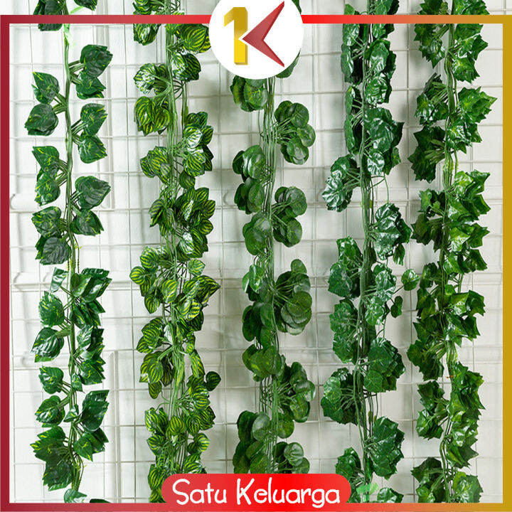 SK-C522 Ornamen Daun Rambat Plastik Juntai / Tanaman Hias Gantung ...