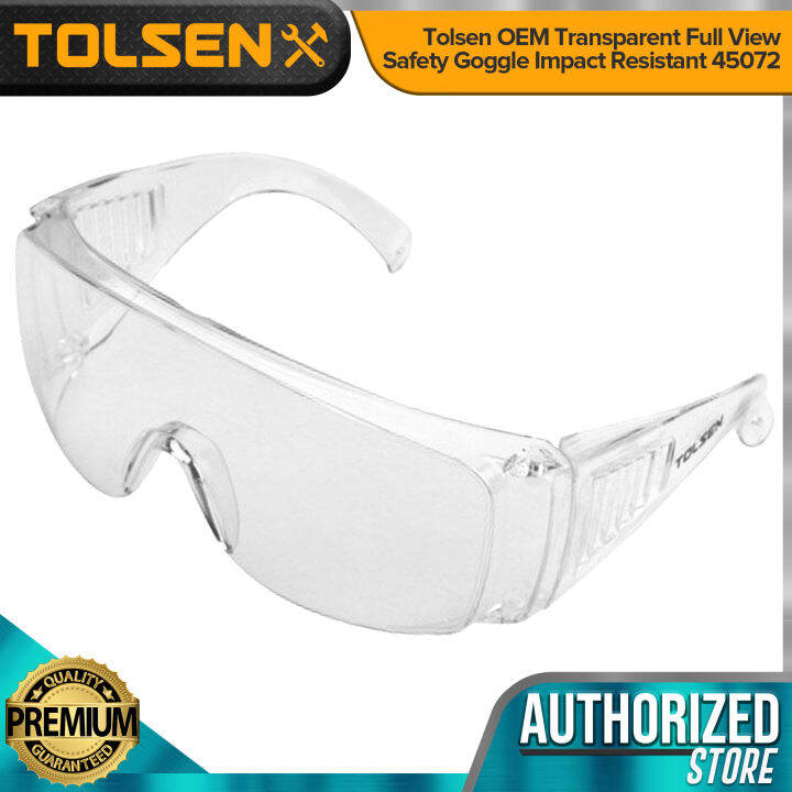 Tolsen OEM Transparent Full View Safety Goggle Impact Resistant 45072 ...