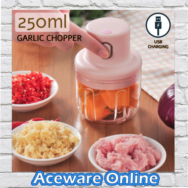 250ml Electric Food Chopper SB Rechargeable Food Processor Machine ...