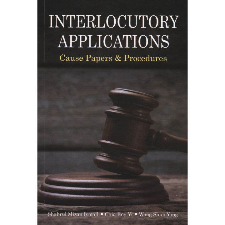 Interlocutory Applications: Cause Papers & Procedures 2023 | Lazada