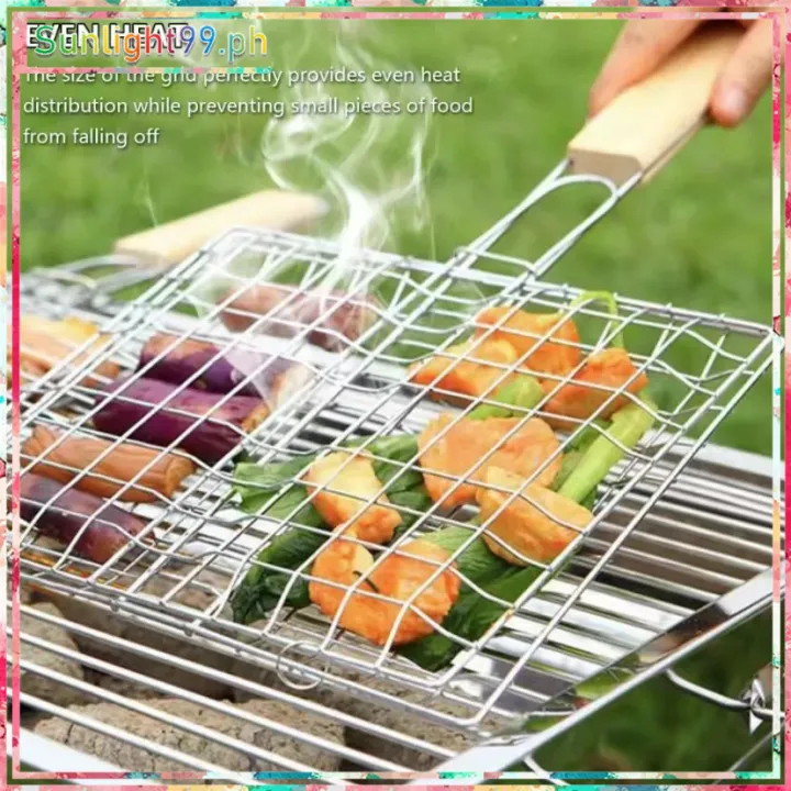 BBQ/barbecue square grill clip/tools with handle,bang ihaw,stainless ...