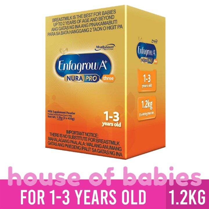 Enfagrow A+ Three NuraPro 1.2kg 1-3 Years Old Milk Supplement | Lazada PH
