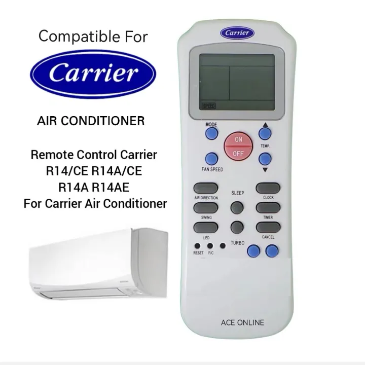 Replacement For Carrier Air Cond Aircond Air Conditioner Remote Control Compatible For R14/CE ...